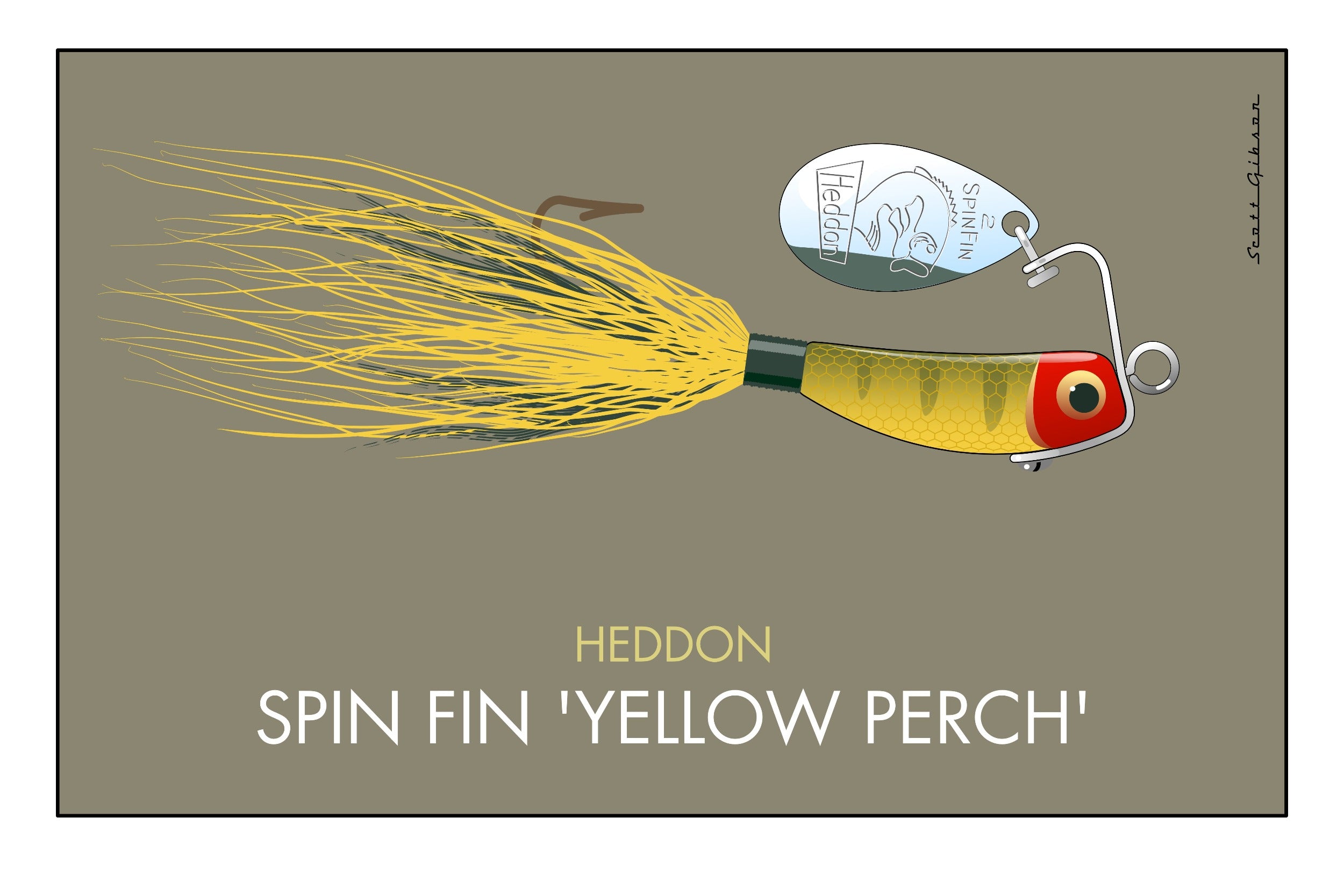 Heddon Spin Fin | Fishing Lure Art | lureclassics.com – Lure Classics
