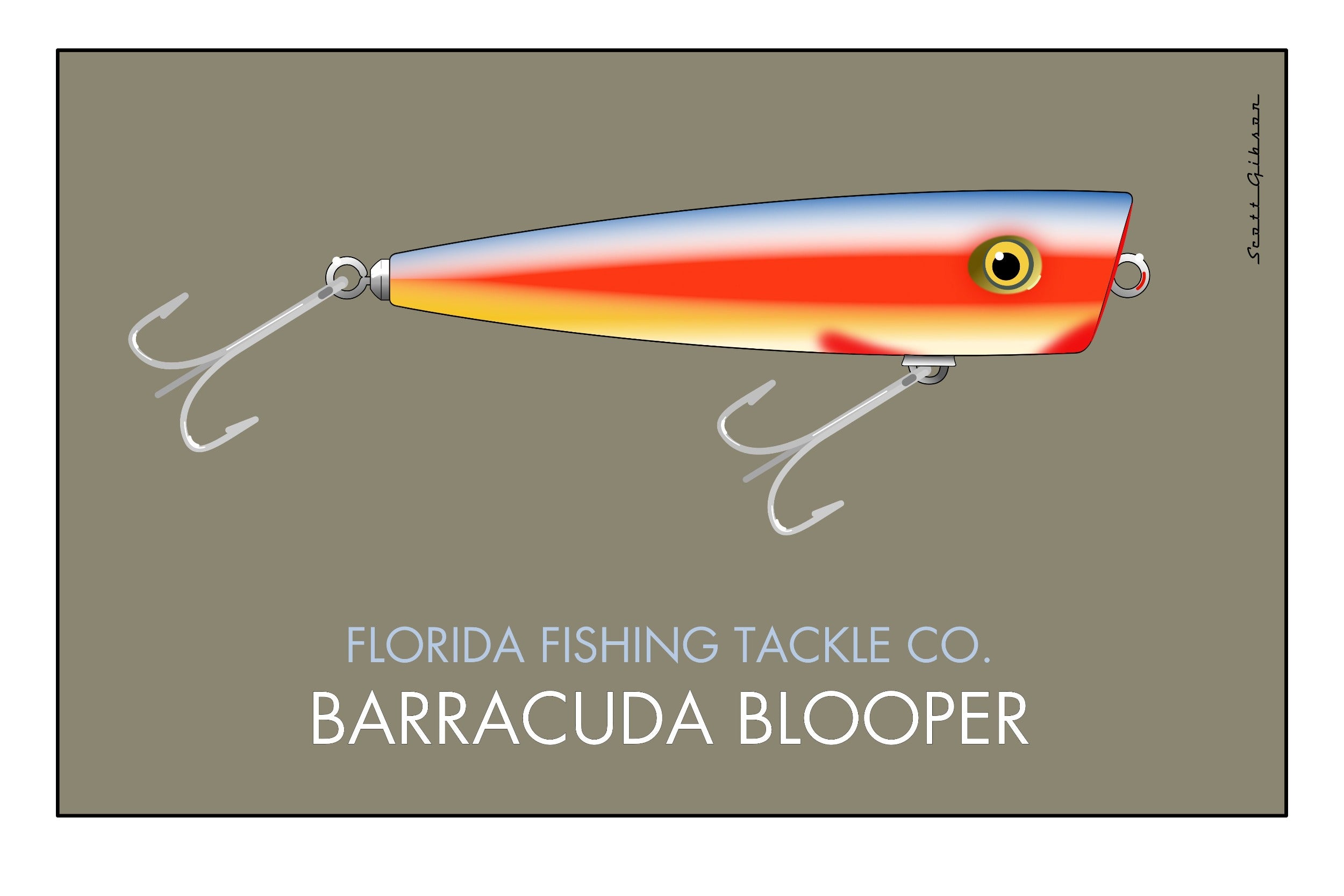 Barracuda Blooper | Fishing Lure Art | lureclassics.com – Lure Classics