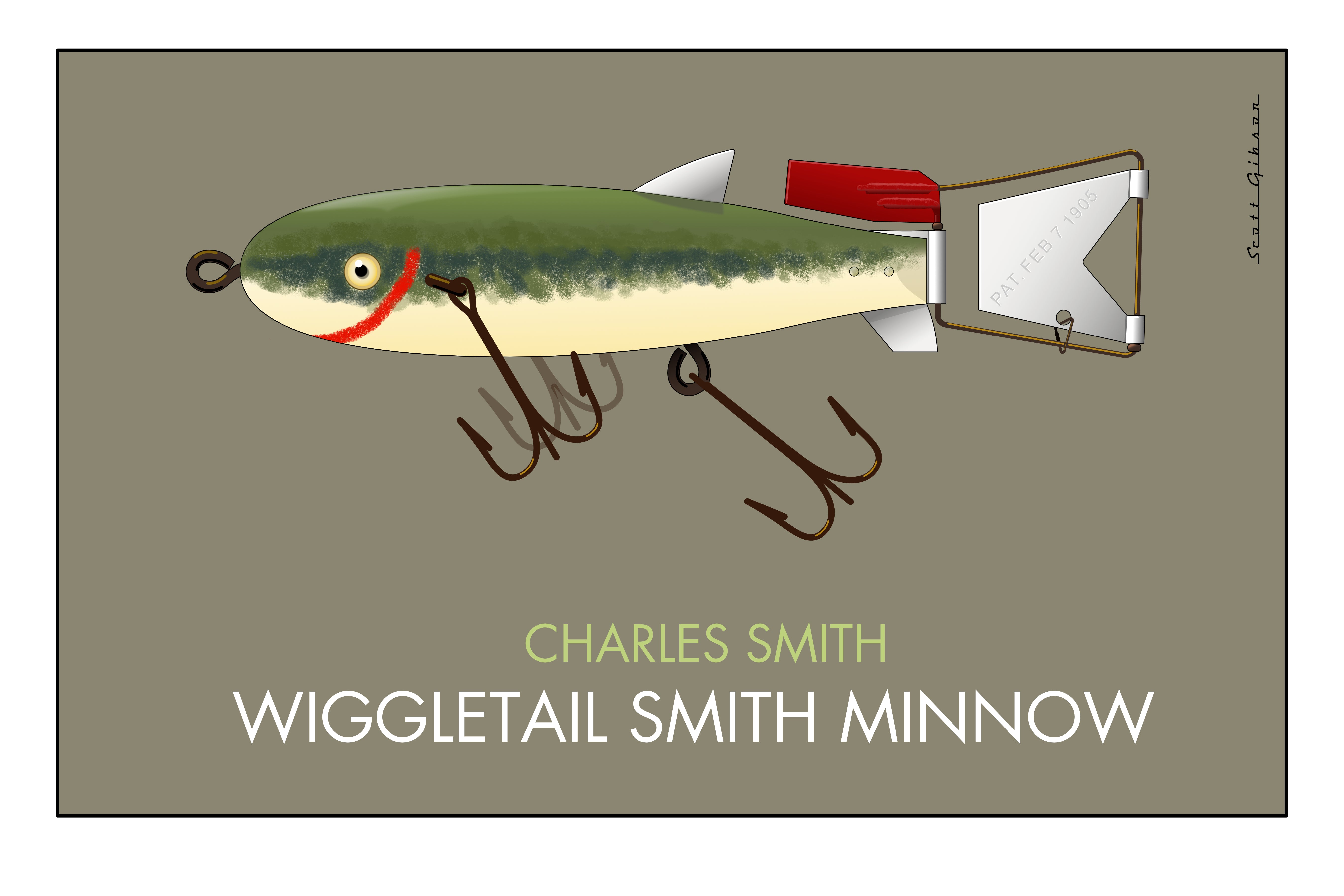 Wiggletail Smith Minnow | Fishing Lure Art | lureclassics.com – Lure ...