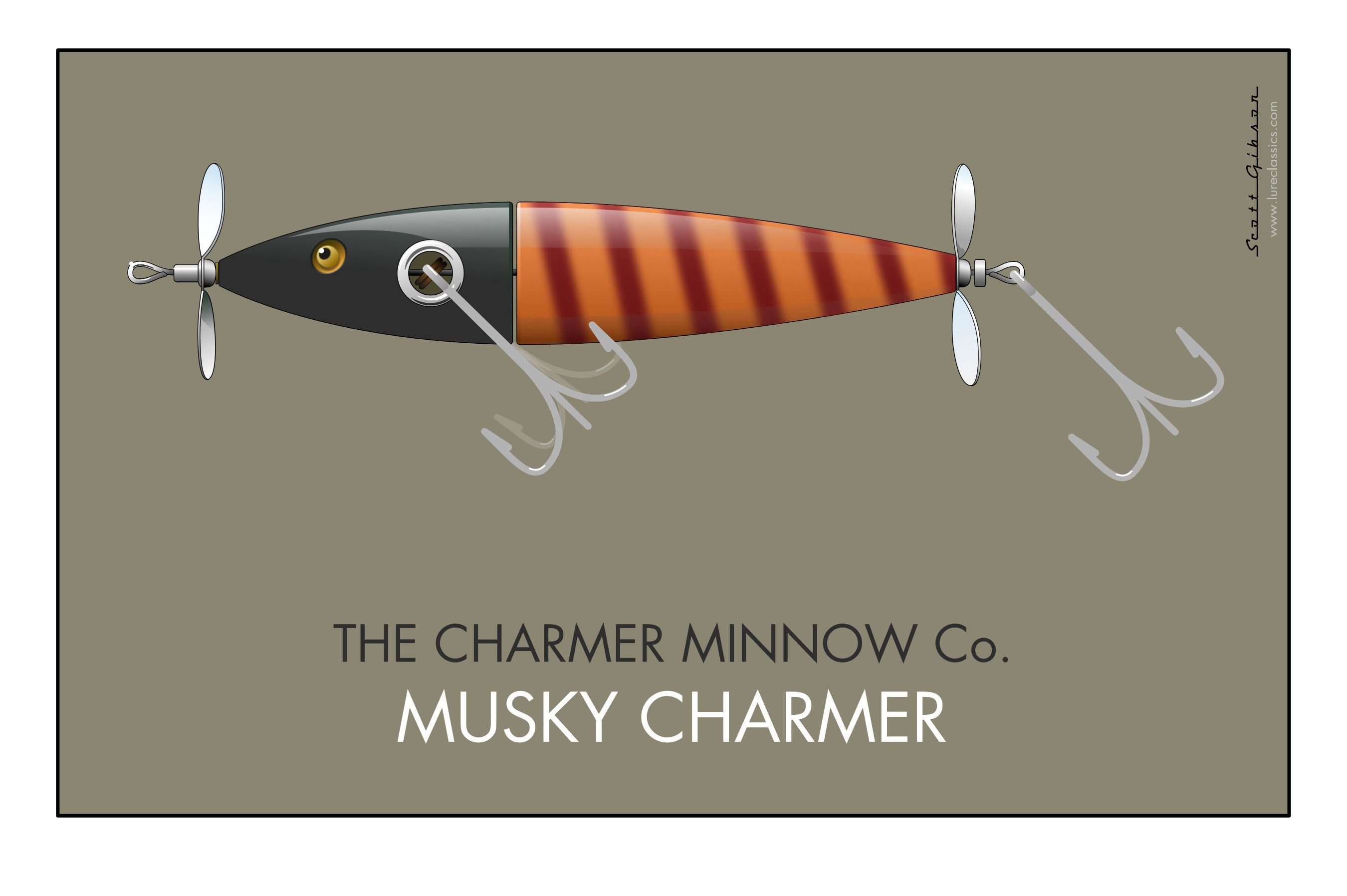 Musky Charmer | Fishing Lure Art | lureclassics.com – Lure Classics