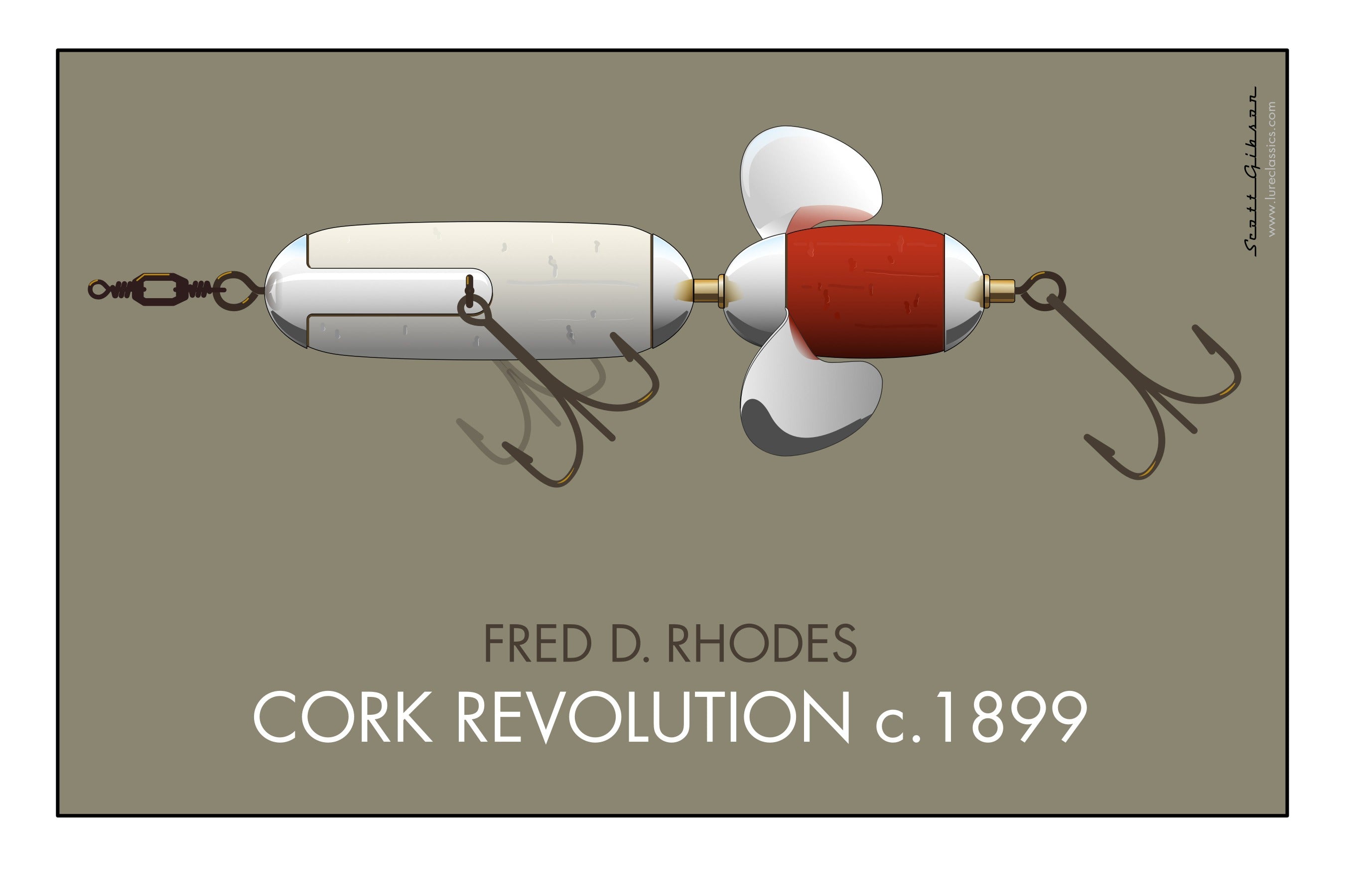Fred D. Rhodes Cork Revolution | Fishing Lure Art – Lure Classics